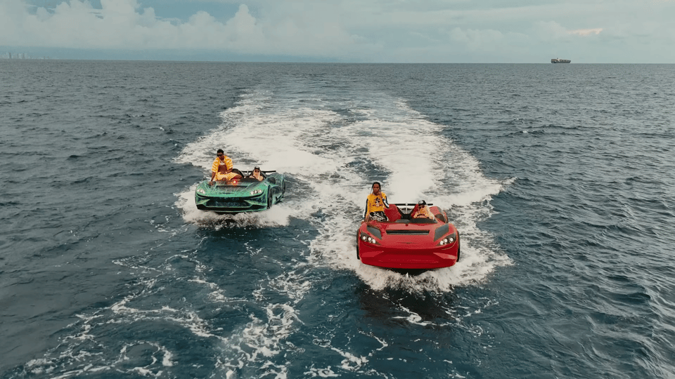 Travis Scott's Adventure with Watersports Car Boats